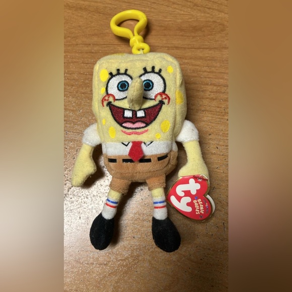 Ty | Toys | Ty Spongebob Squarepants Plush Keychain Yellow And Black ...